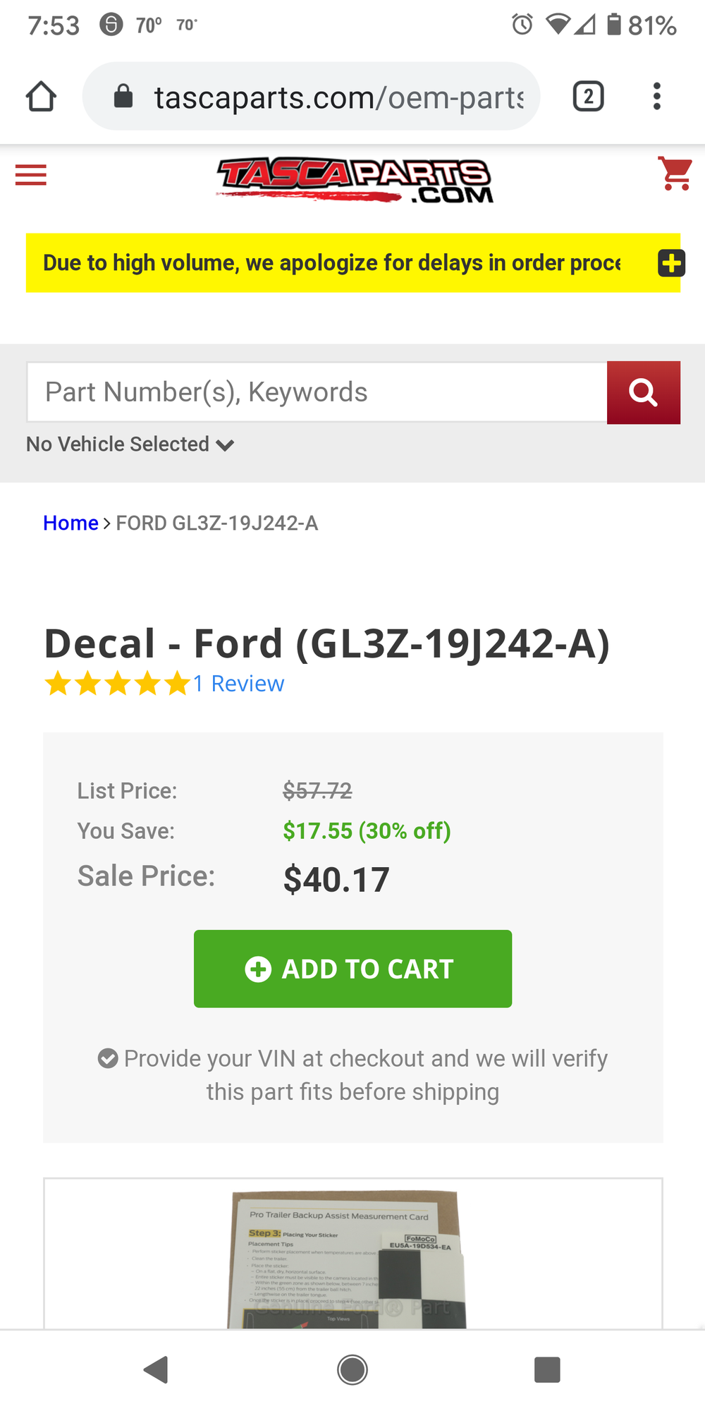 Tasca Parts very poor service anyone? - Page 2 - Ford F150 Forum ...