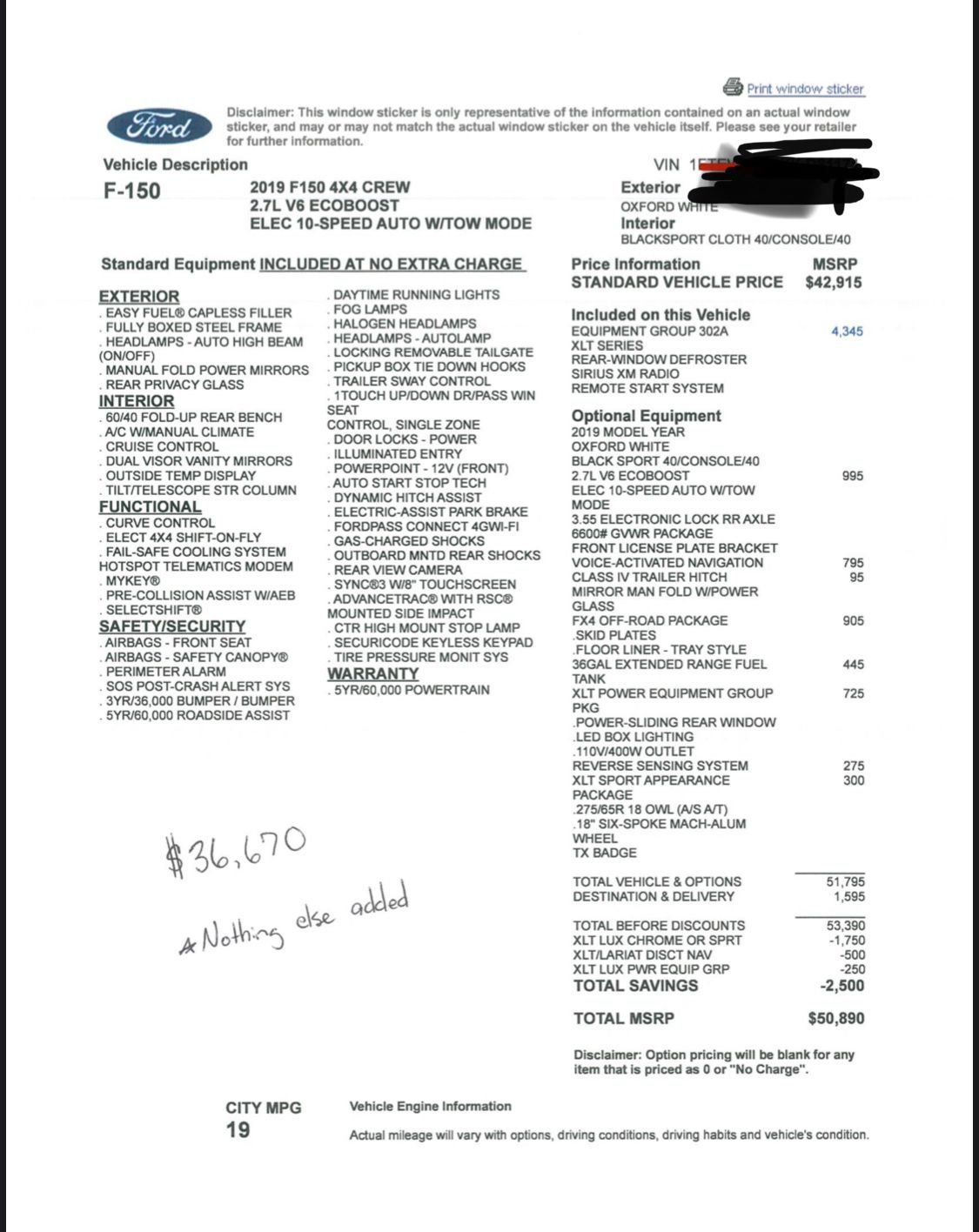 Just tell us your under invoice price paid. - Page 966 - Ford F150 ...