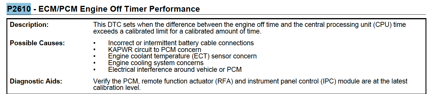 Stalling, no power with healthy battery, and p2610 - Ford F150 Forum ...