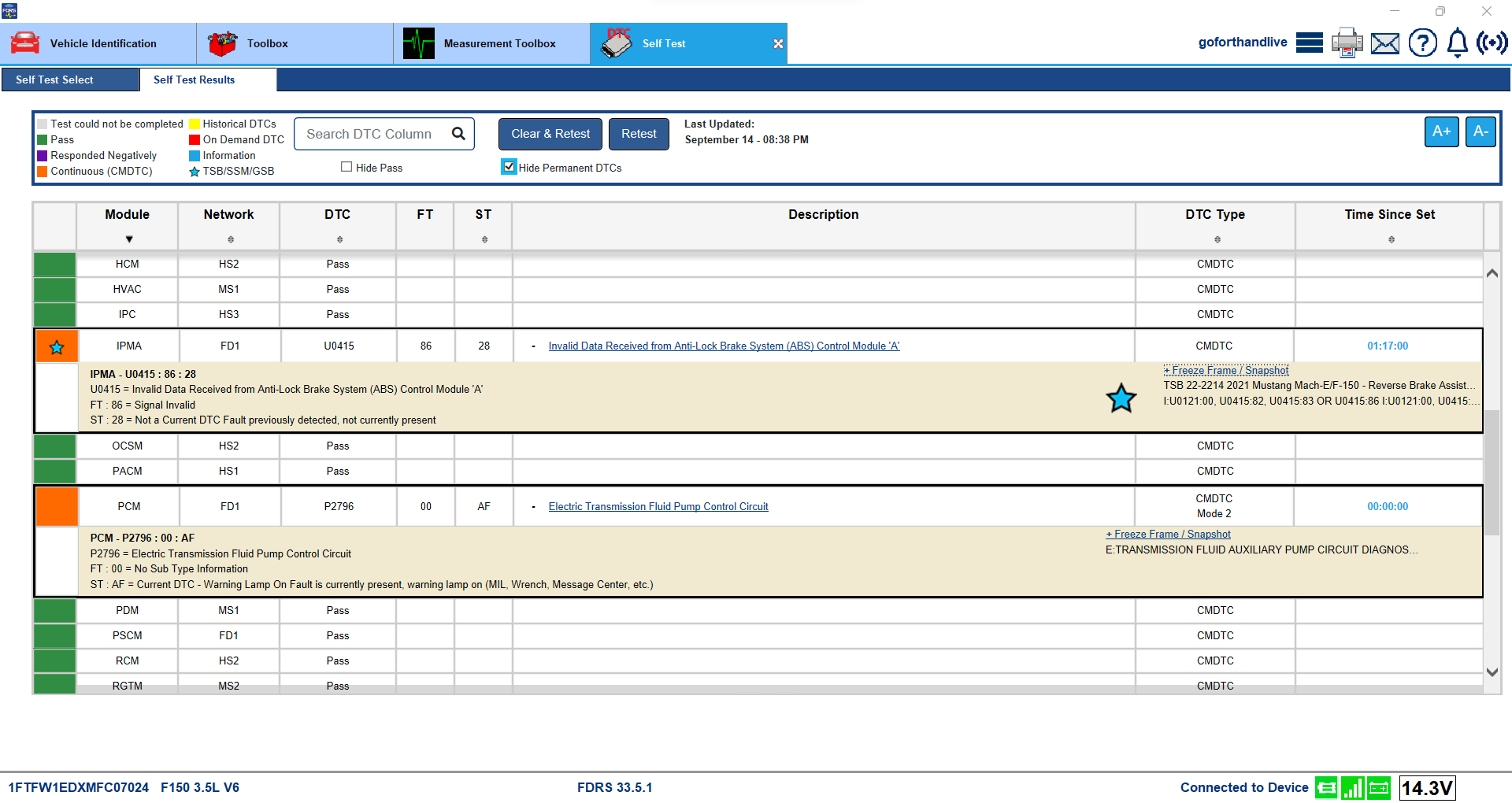 Check Engine Light and Errors After FDRS Software Upgrades - Ford F150 ...