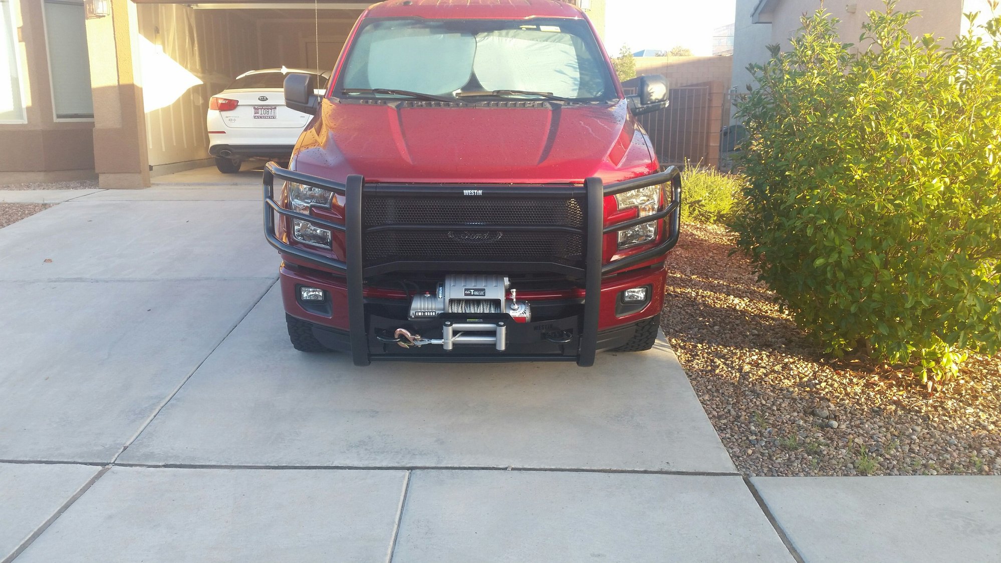 Westin brush guard, winch mount, winch and LED light bar! - Ford F150 ...