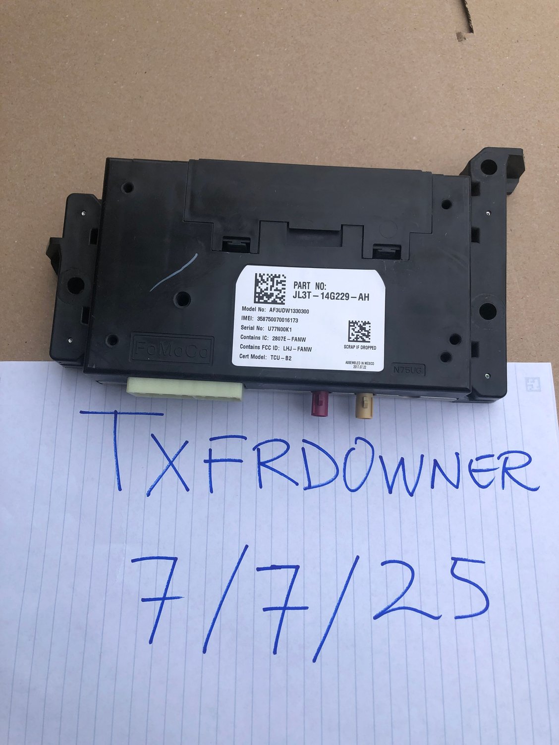 Texas FS: TCU - Telematic Control Unit - Ford F150 Forum - Community of ...