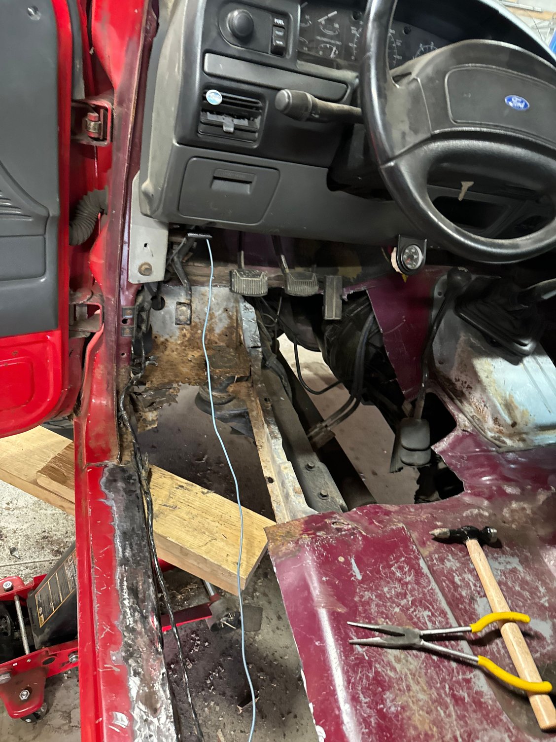Need help!!!! Replacing floor pans and can mount supports - Ford F150 ...