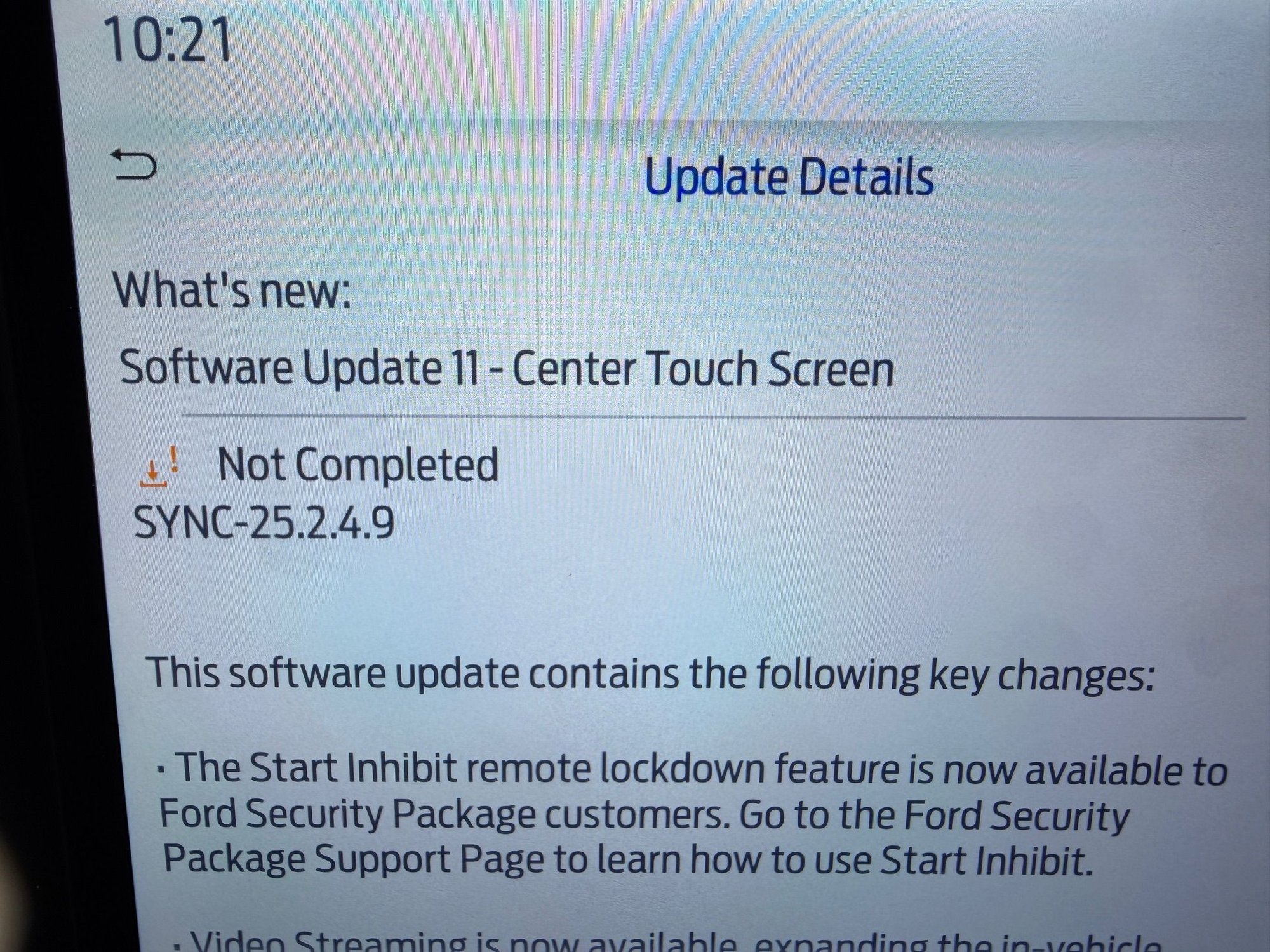 Sync update not completed - Ford F150 Forum - Community of Ford Truck Fans