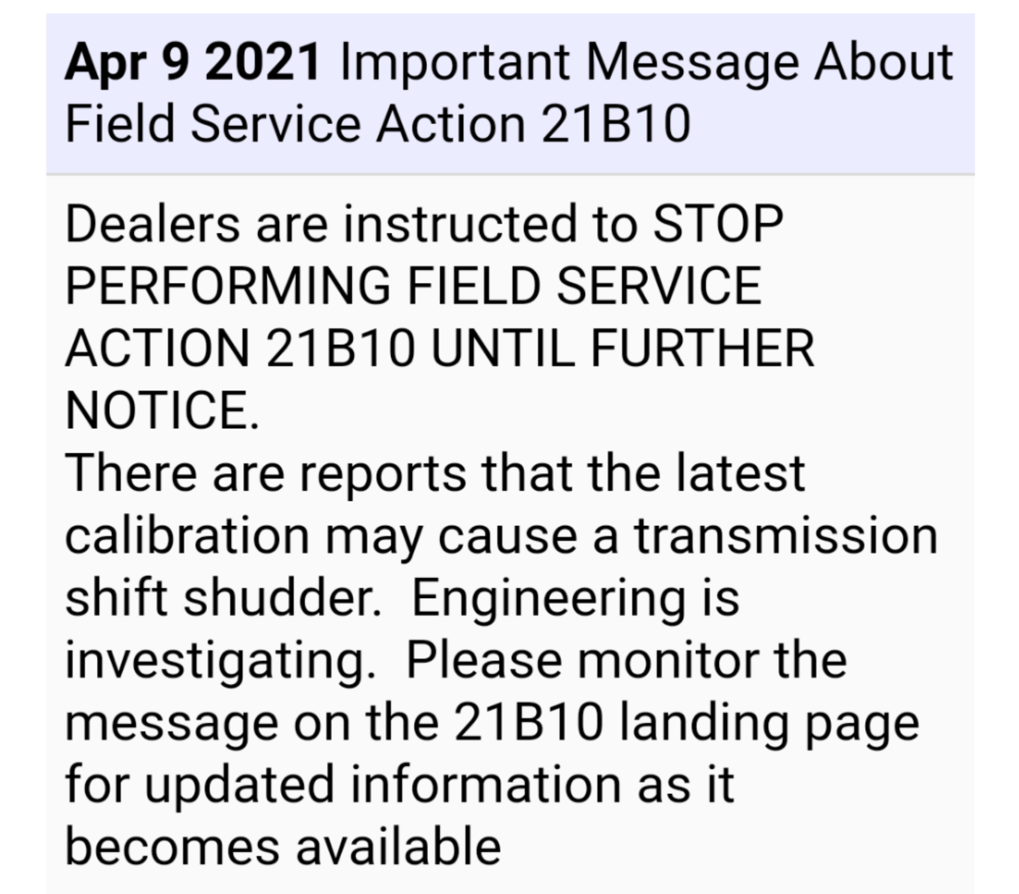 Field Service Action 21B10 - Cam Phaser Rattle - Page 24 - Ford F150 ...