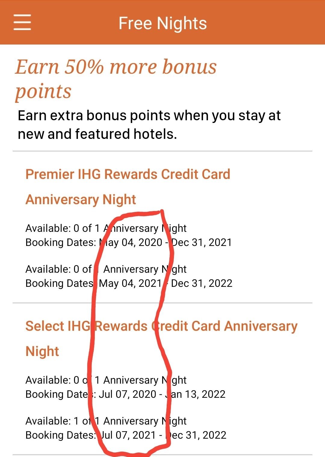 Coronavirus: Extension of Annual Free Night from IHG Rewards Club Visa ...