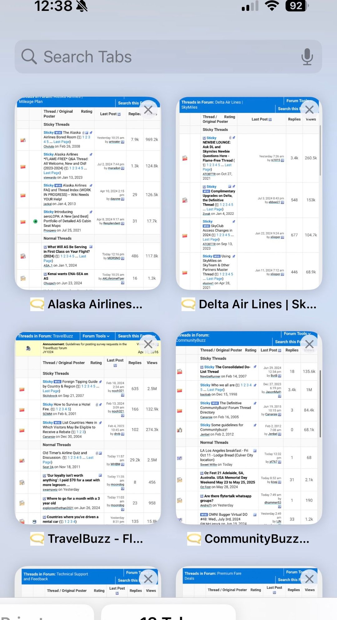 odd (and inconsistent) column widths on forum front pages - FlyerTalk Forums