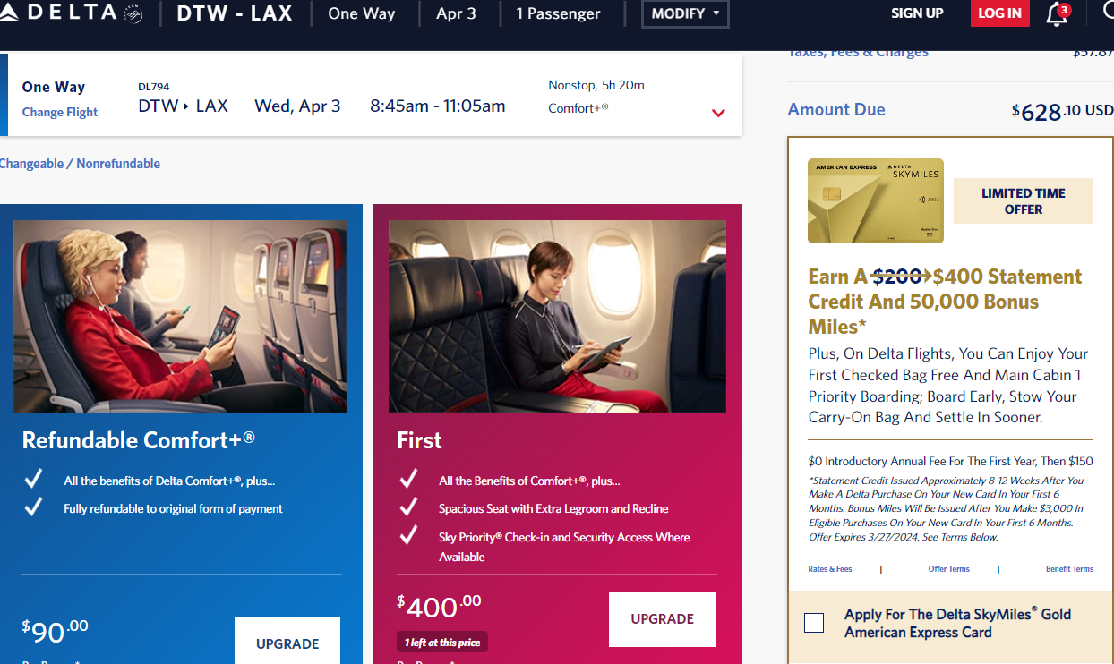 $ upgrade to first, after purchase - FlyerTalk Forums