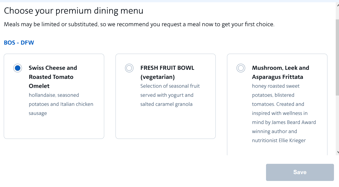 2024 AA Domestic Meal / Meals - menu / photos / etc. (master thread) - Page 38 - FlyerTalk Forums