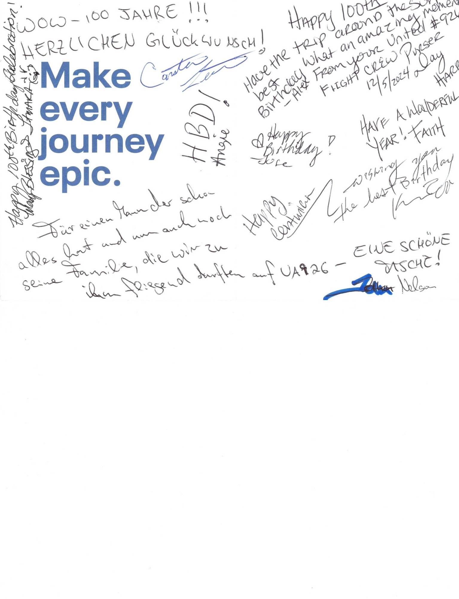 100th birthday celebration by UA 926 crew - FlyerTalk Forums