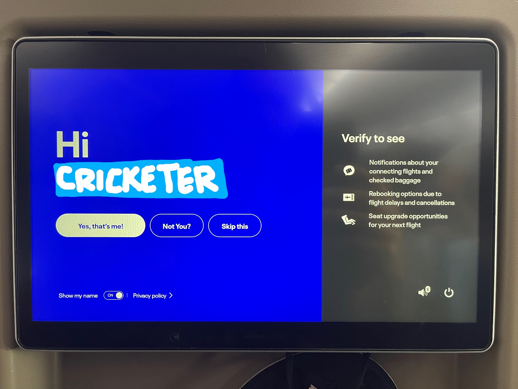 New personalized IFE? - FlyerTalk Forums