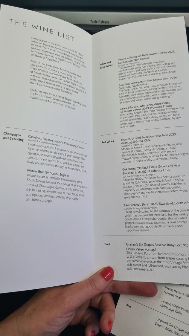 Long haul in-flight catering 2025 | Club World - FlyerTalk Forums