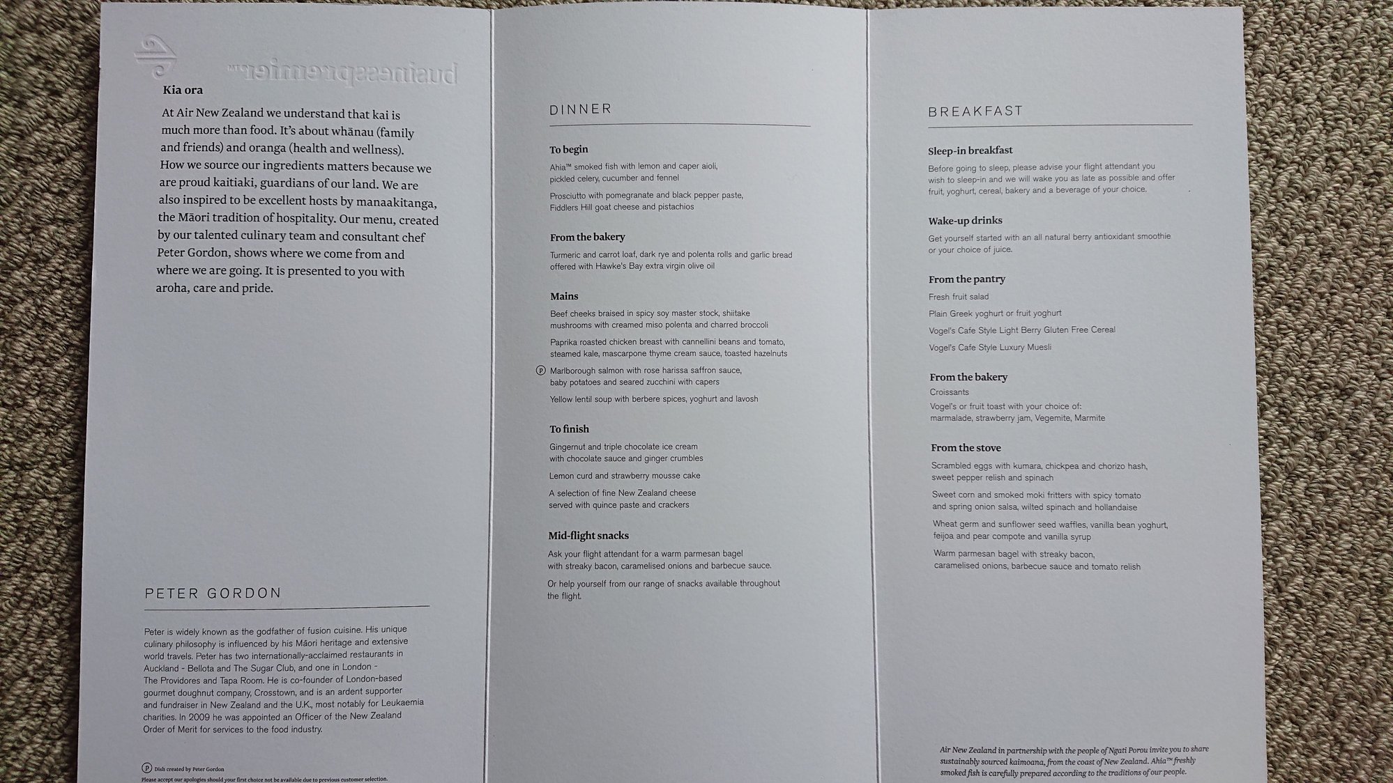 Business Class Menus? - Page 4 - FlyerTalk Forums