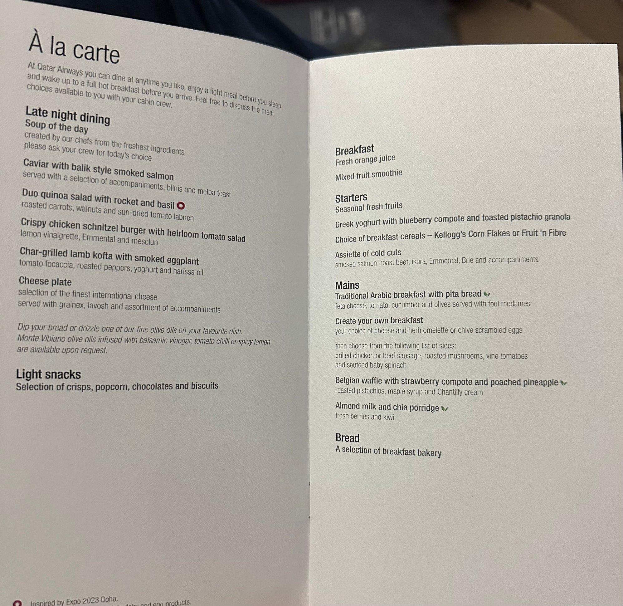 QR F Menus 2024 - FlyerTalk Forums