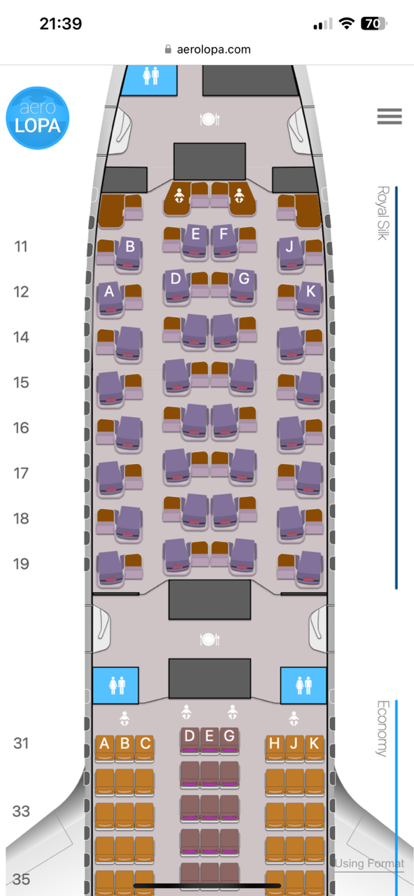Thai Airways International Seat Configuration Overview - Page 34 - FlyerTalk Forums