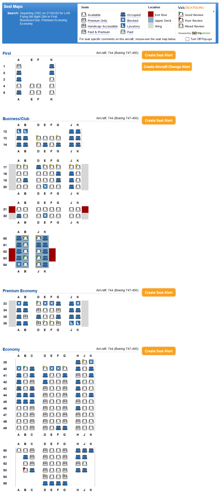 FlyerTalk Forums - Help to check BA seat availability and BA flight loads