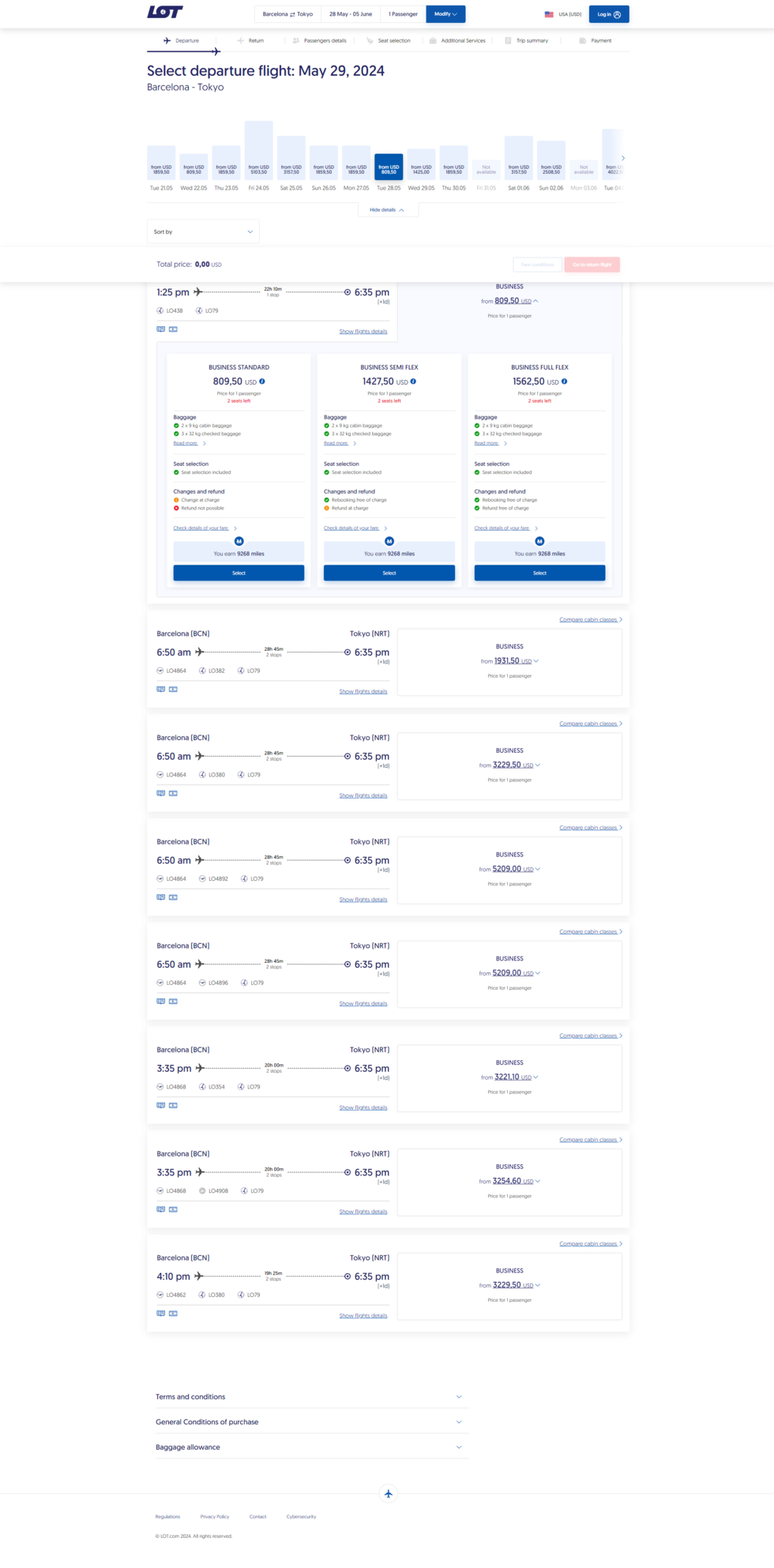 LO - BCN/MAD-NRT - $1625 USD / 1502 EUR or 3547 EUR r/t - Business (POS ...