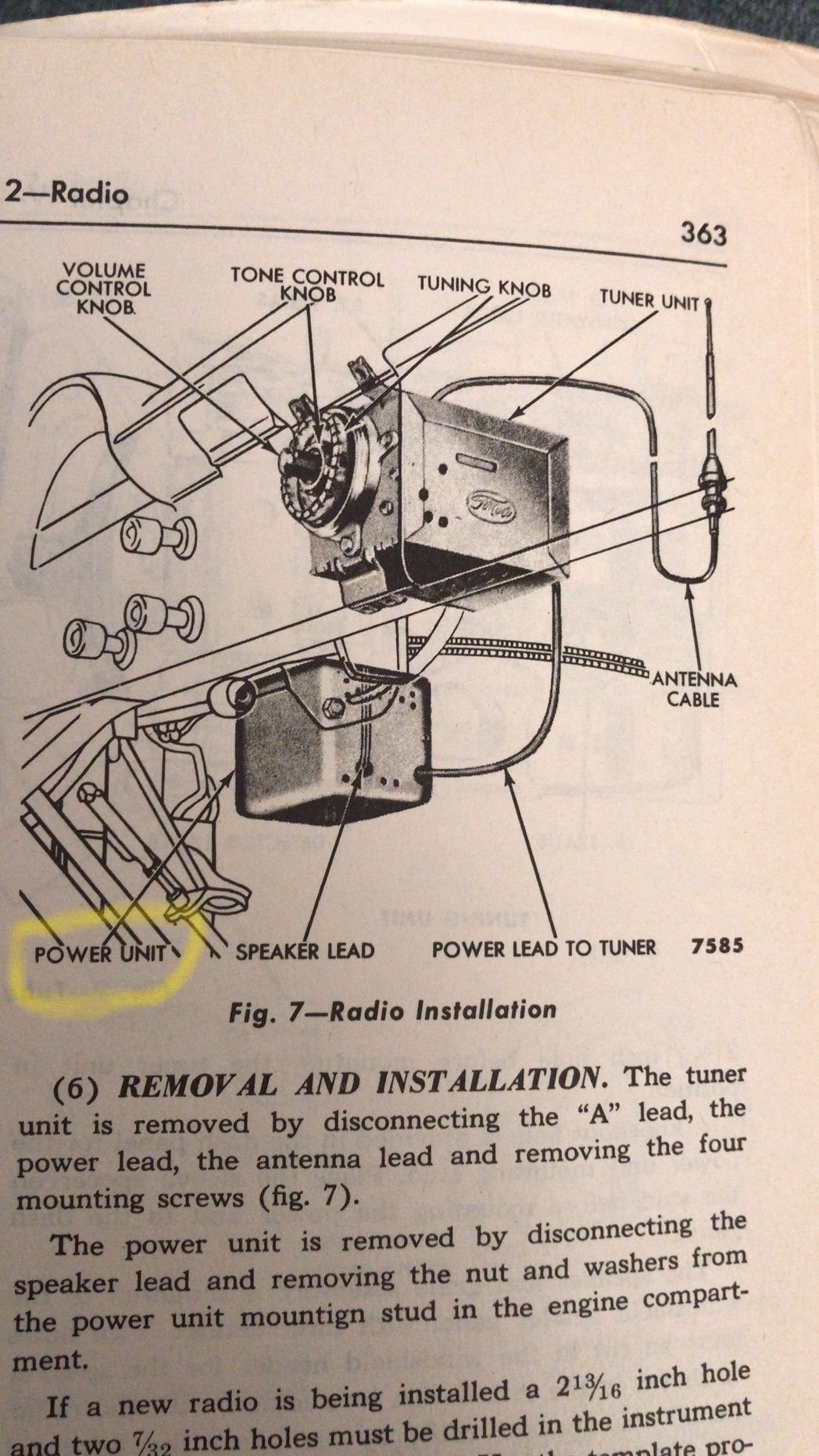Ford F100 1956 Radio Power Unit location - Ford Truck Enthusiasts Forums