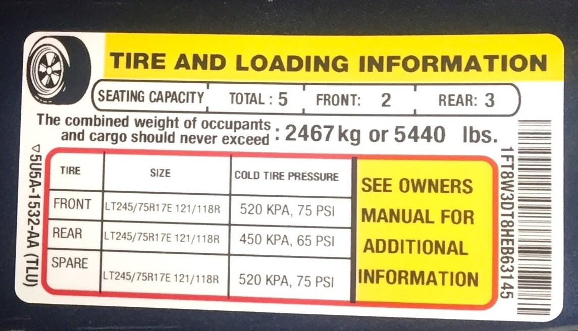 Payload sticker in Door - Page 3 - Ford Truck Enthusiasts Forums