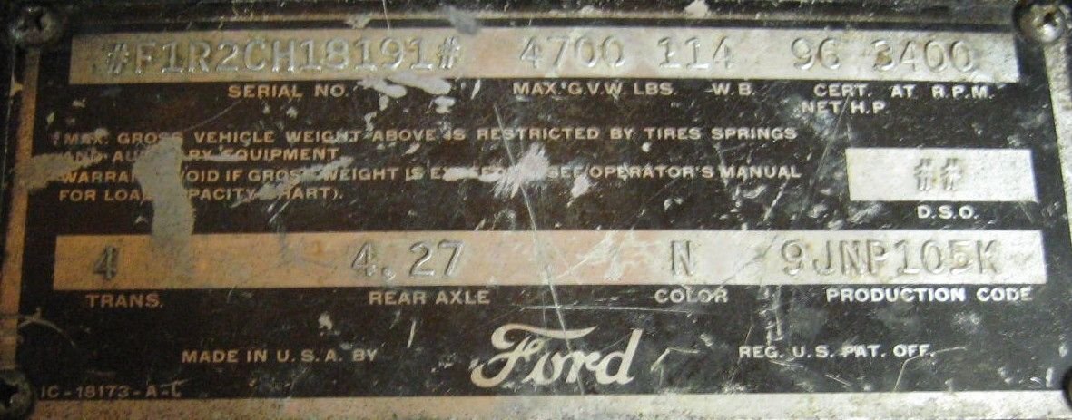 1951-52 Serial numbers - Page 8 - Ford Truck Enthusiasts Forums