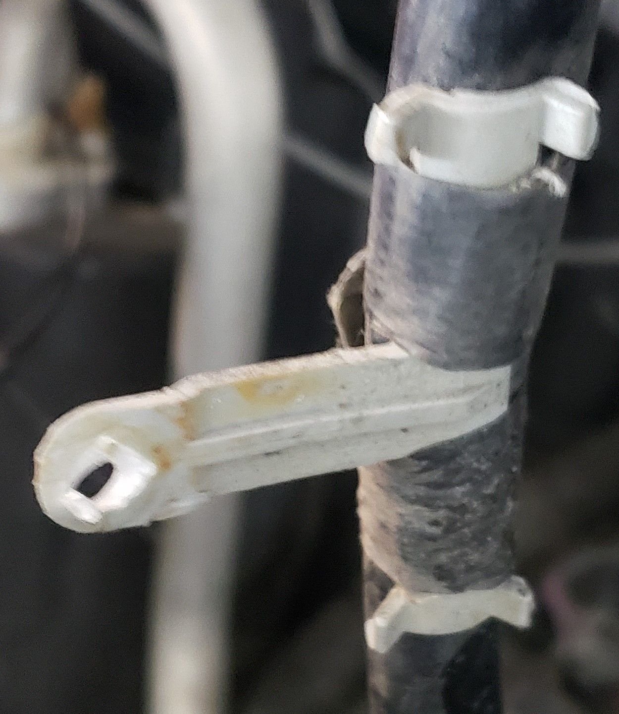 Wire loom clips for wiring harness in engine compartment offset version ...