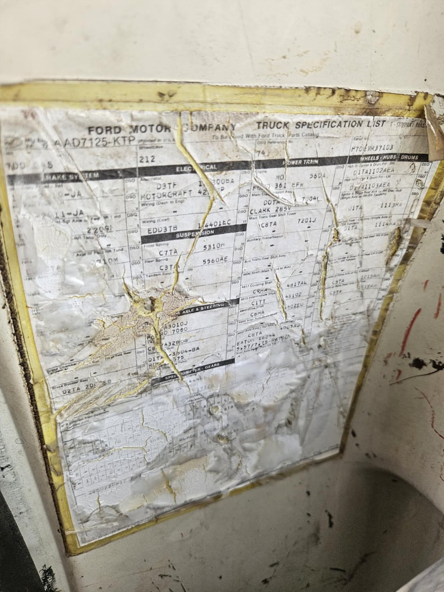 1973 F700 decode - Ford Truck Enthusiasts Forums