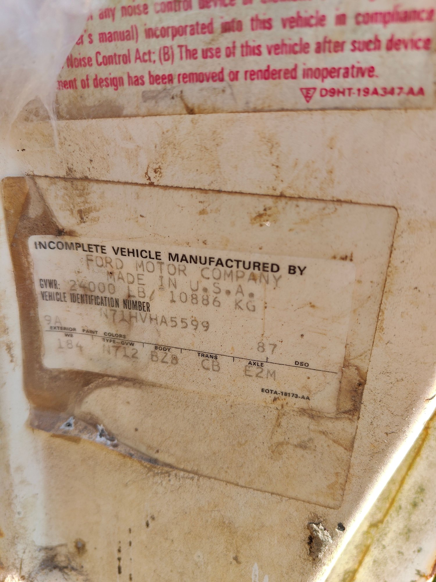 1980 LN700 VIN decode - Ford Truck Enthusiasts Forums