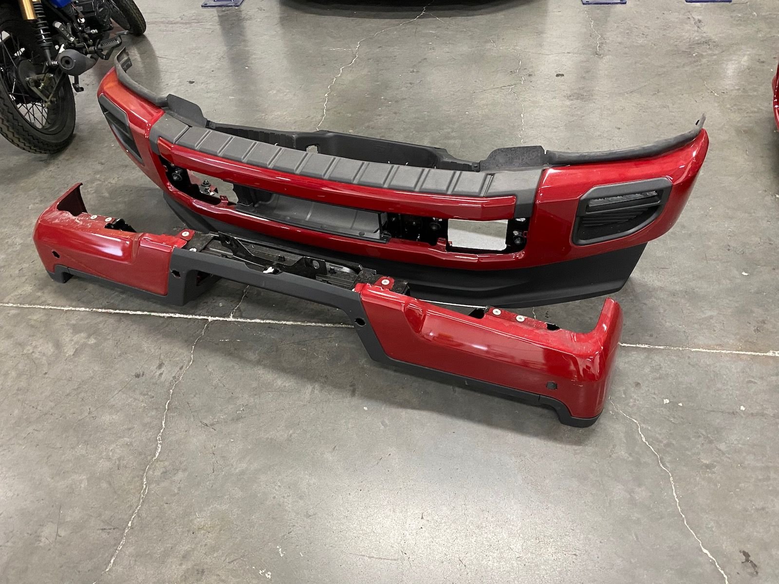 Painted Front and Rear bumpers off 2020 Platinum - Rapid Red - Ford ...