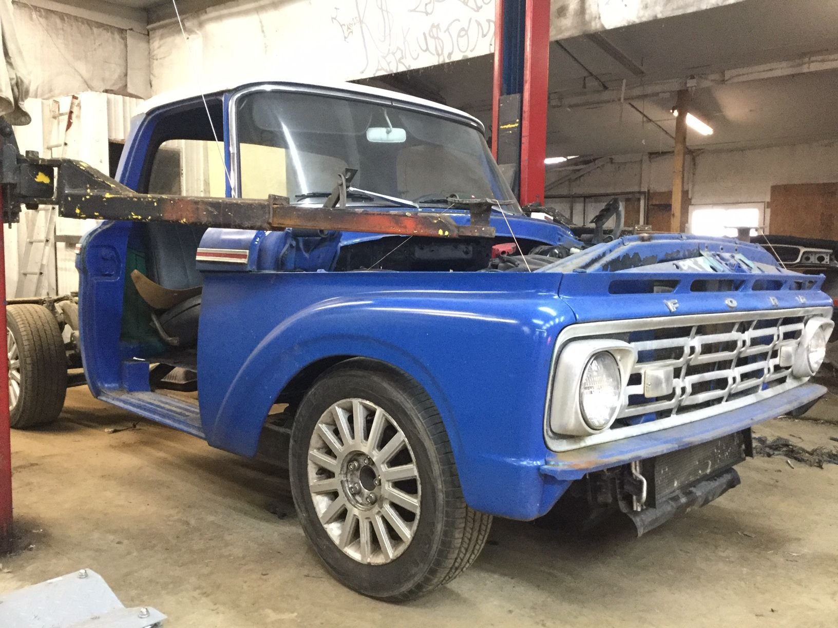 1964 F100 Grand Marquis (Crown Vic) Frame Swap - Ford Truck Enthusiasts ...