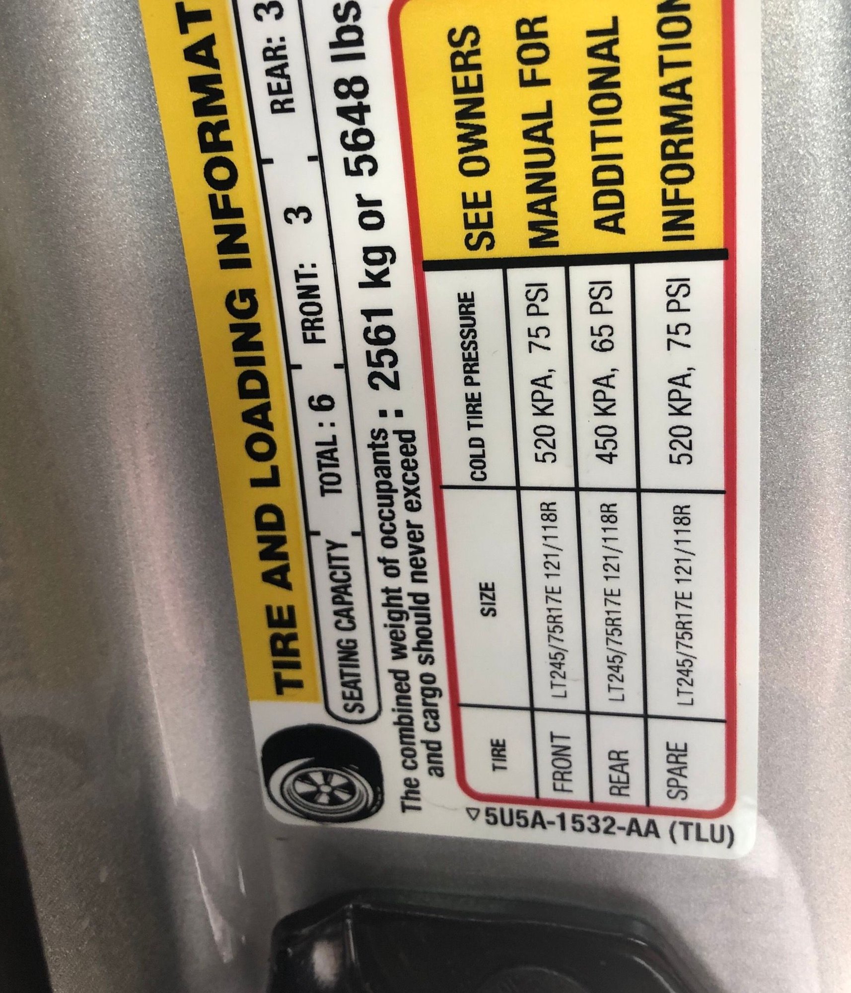 Please Post Your Labels: Window Sticker, Capacity Payload, Camper ...