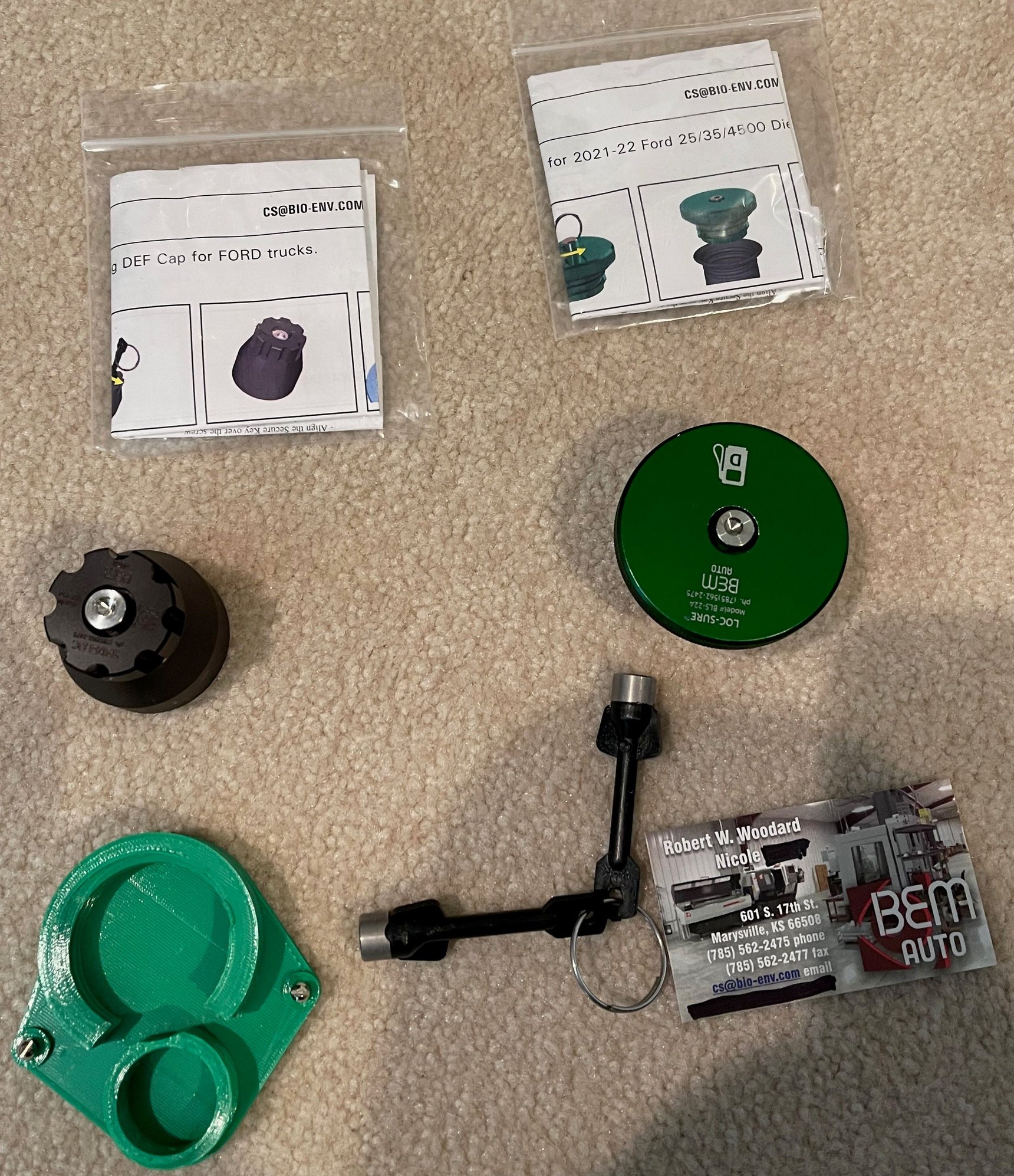 Power-stroke kit: BEM Locking diesel and DEF caps, SPE Motorsport ...