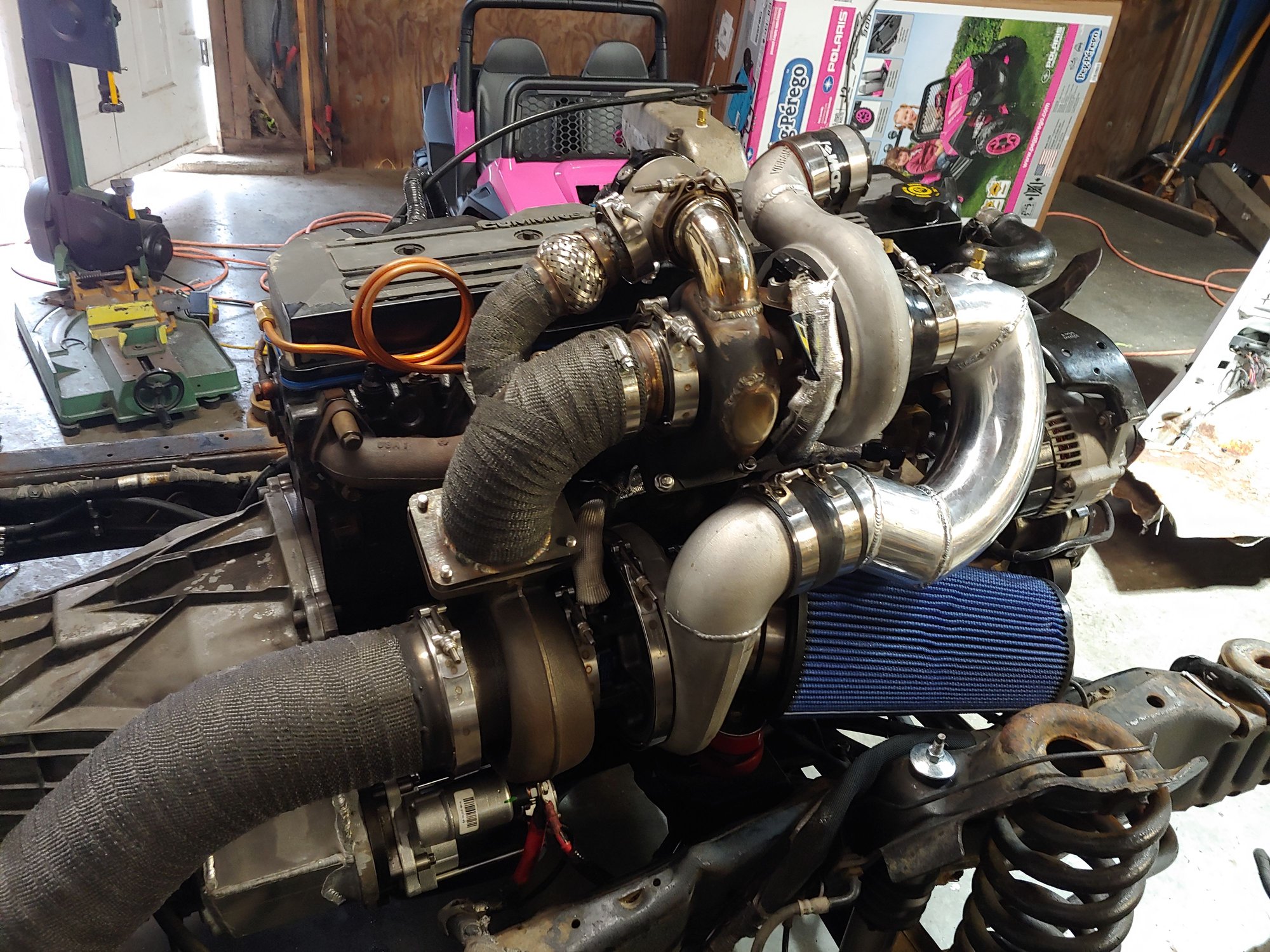 Econoline Cummins swap compound turbo zf6 manual conversion - Ford ...
