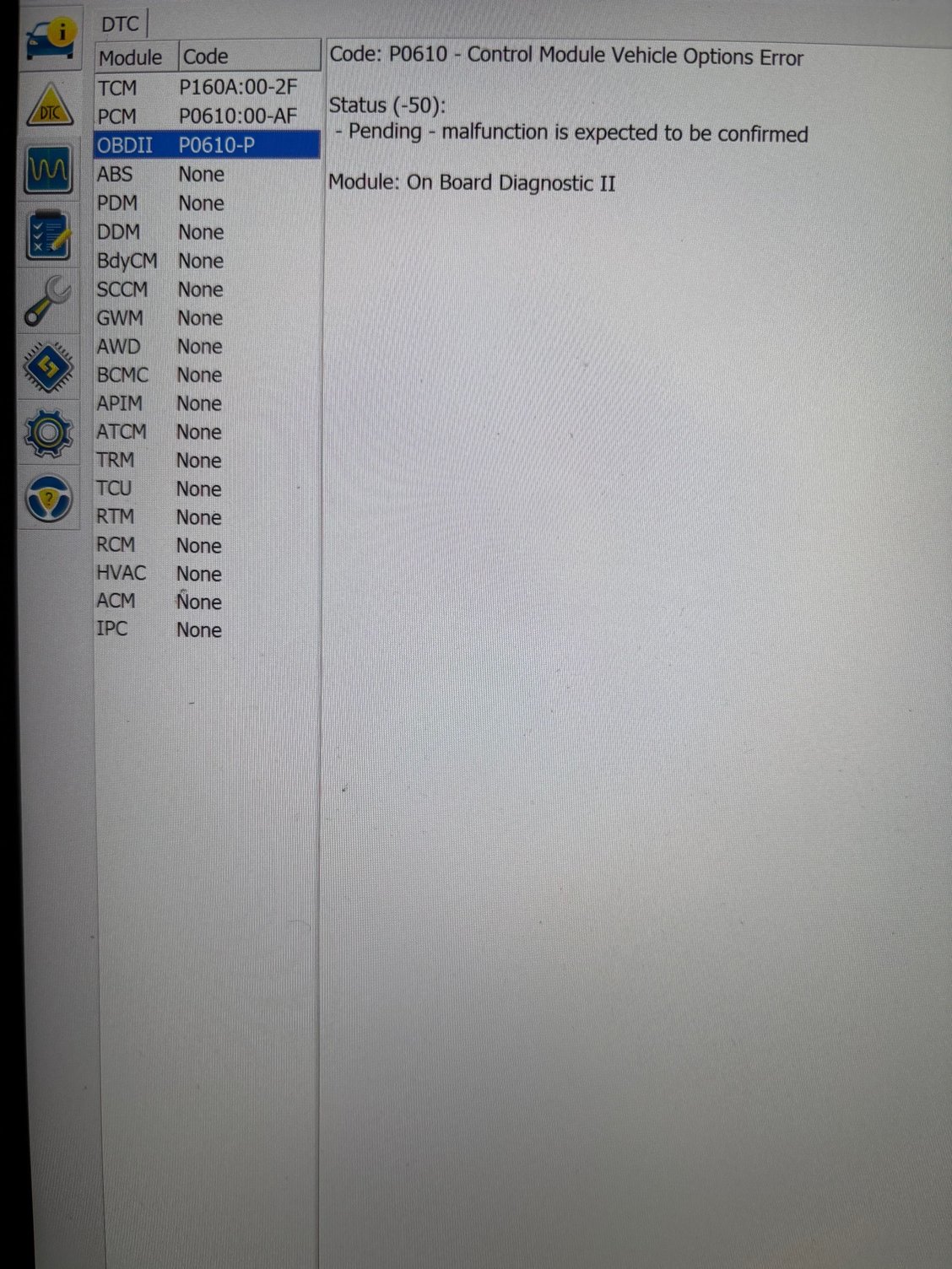 P0610 & P0160A after tire recalibration FORScan - Ford Truck ...
