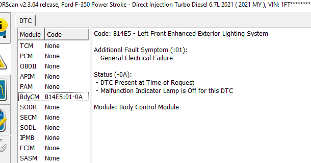 2021 Super Duty LED DRL issue Forscan - Ford Truck Enthusiasts Forums