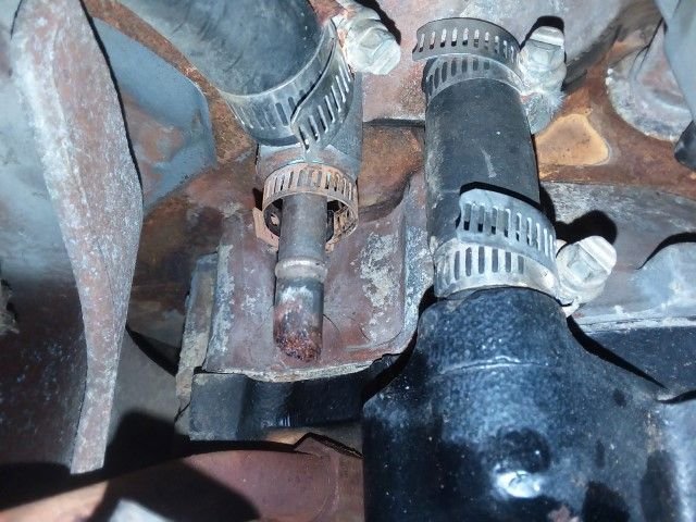 1988 F250 7.5L broken/rusted coolant pipe fittings - Ford Truck ...