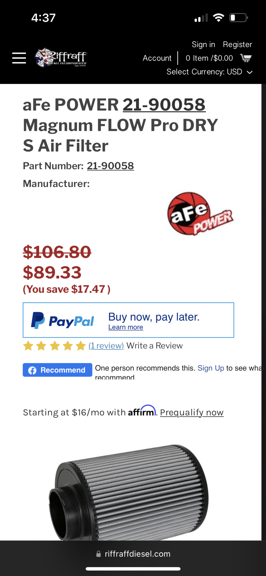 Anyone tried this air filter? - Ford Truck Enthusiasts Forums