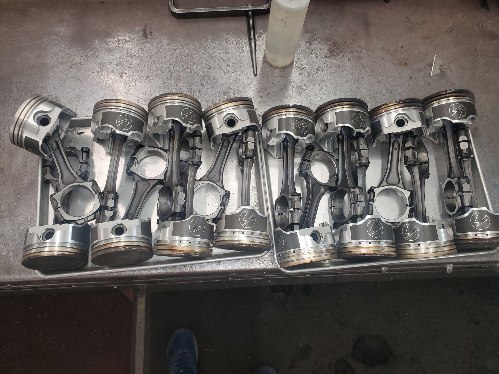 2 sets of 454 speed pro forged pistons .030 and GM 7/16 dimpled rods ...