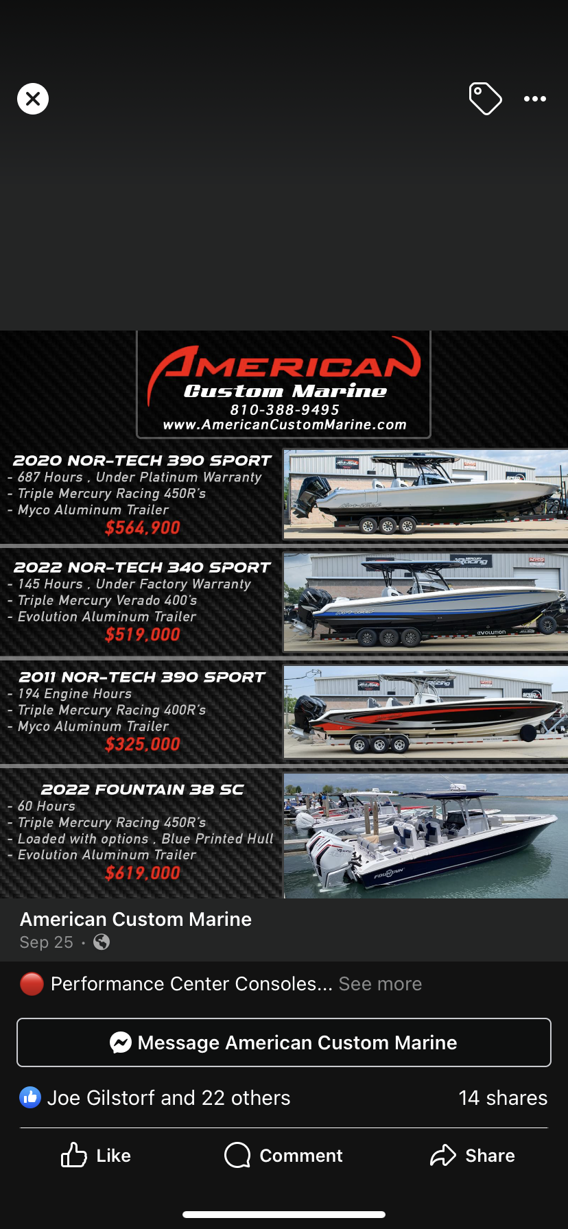 WTB: 39 Cigarette/39 Nortech/37 Midnight/38 Statement around $300k ...