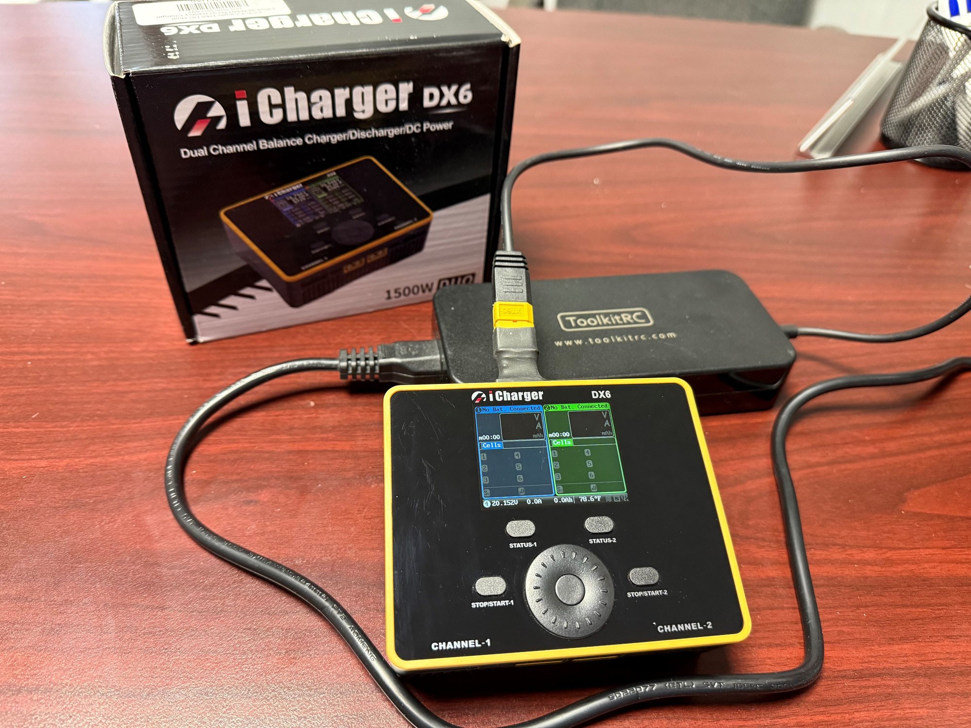 Junsi iCharger DX6 DC Dual LiPo Charger (6S/50A/1500W) with Power ...