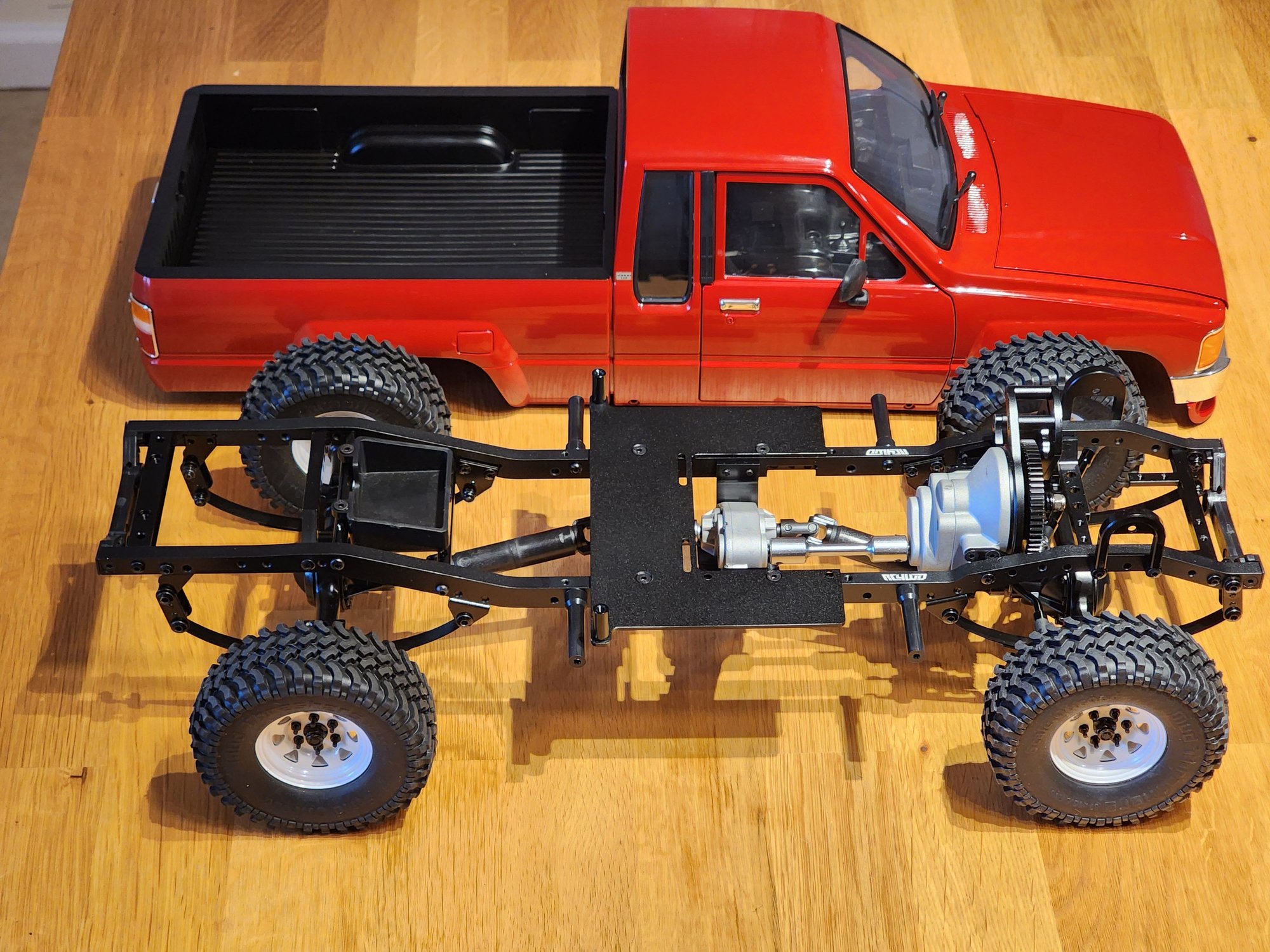 RC4WD TF2 LWB, Painted Xtra Cab body and Hobbywing Fusion SE 1800kv ...