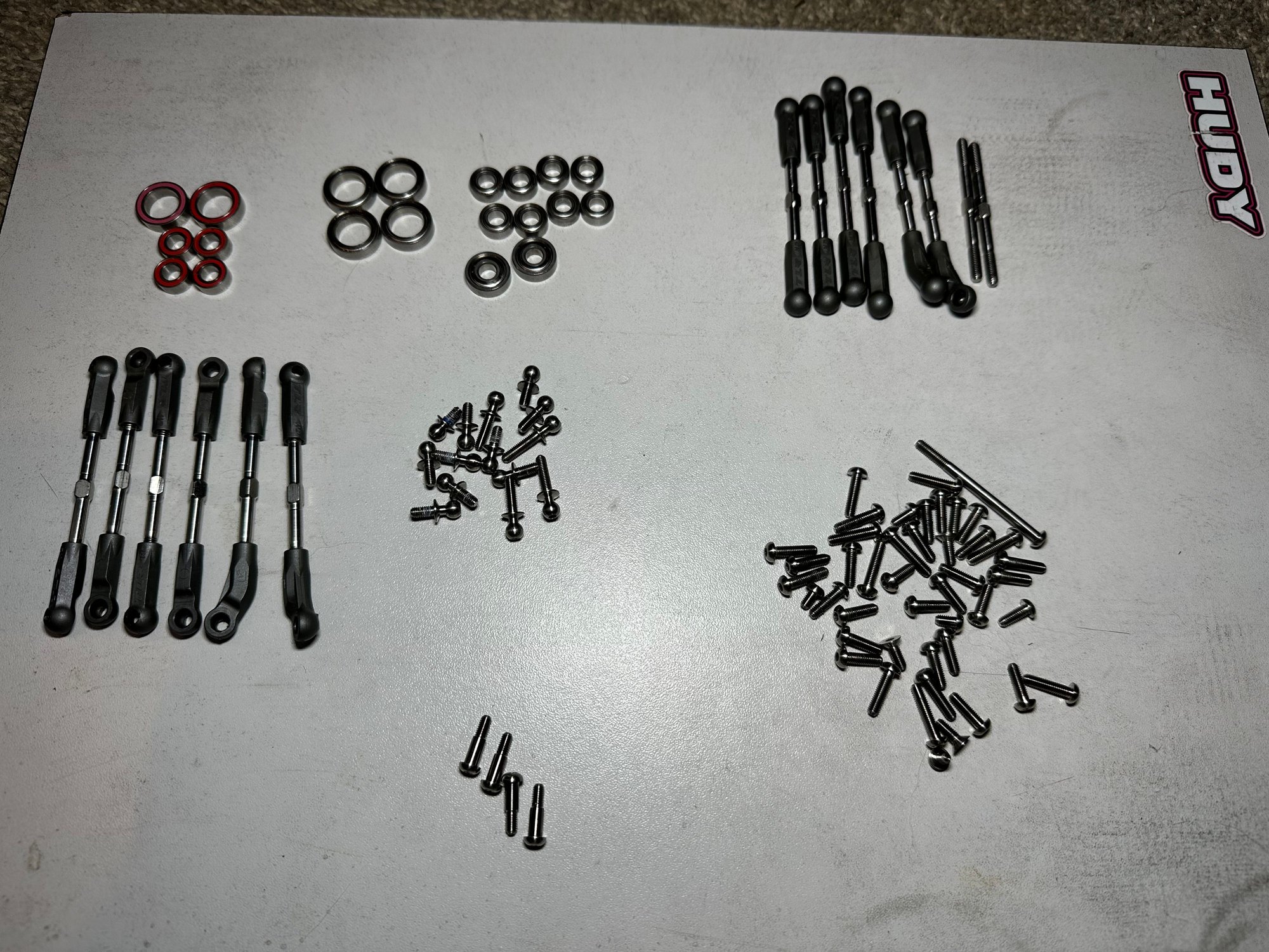 TLR 22 5.0 Lunsford Titanium Screws Tie Rods Ball Studs Whitz Ceramic ...