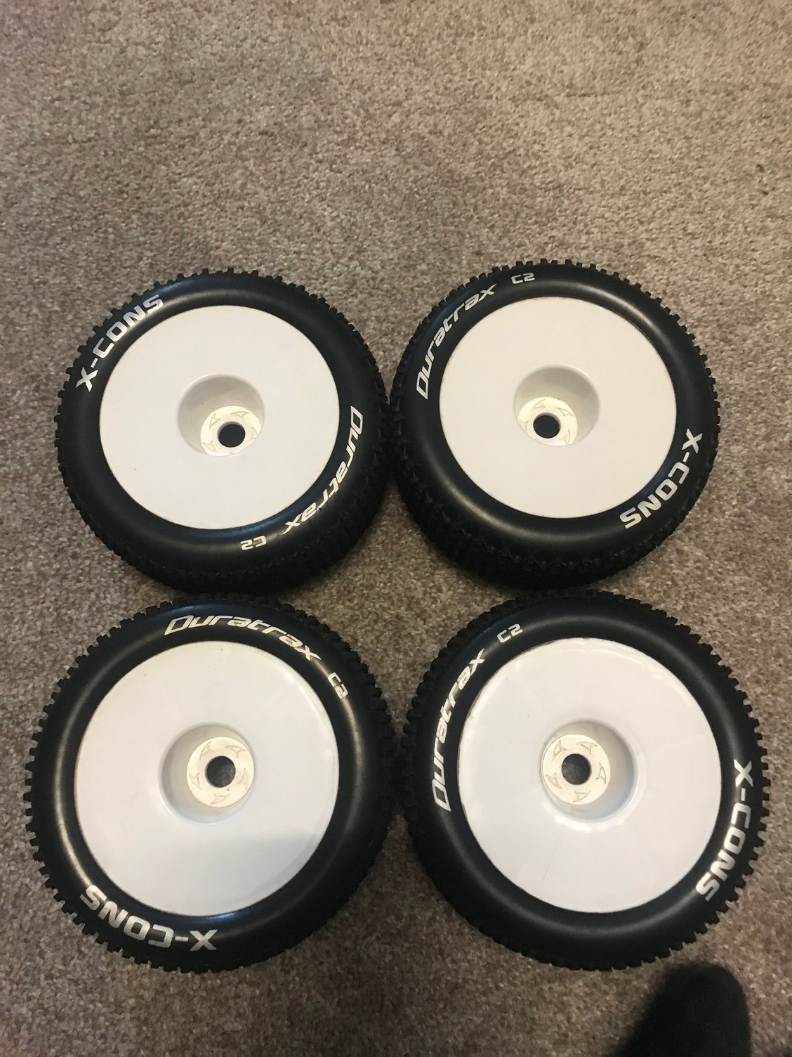 Duratrax X-cons 17mm 1/2 Inch Offset Truggy Wheels Tires(4) - R/C Tech ...