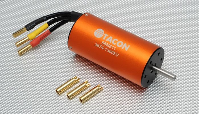 Tacon Brushless Motor LBP3674-B/5D-1300KV For 800mm to 1000mm RC Boats ...