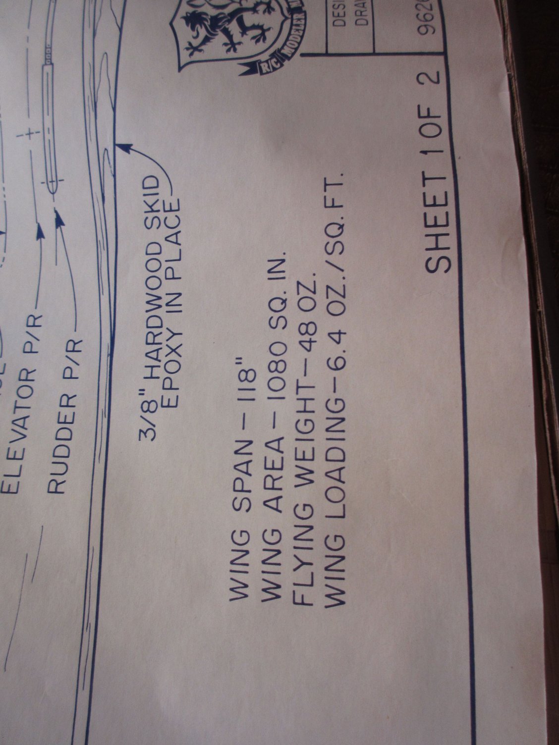 PARAGON sailplane Wing KIT & complete plans - RCU Forums