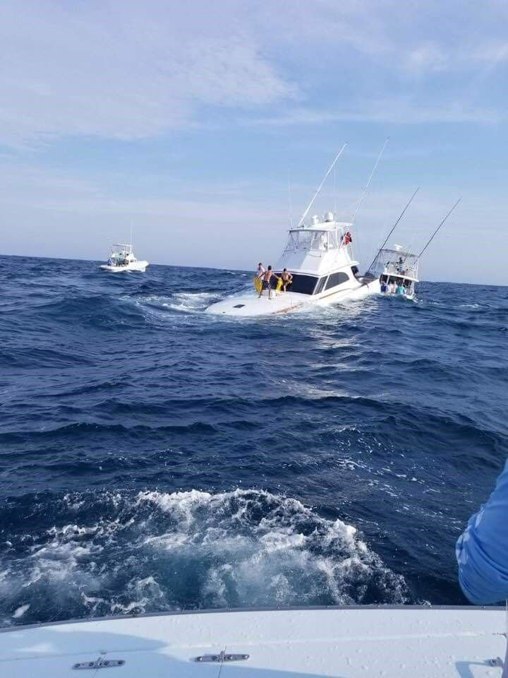 Black Marlin Sinks Boat